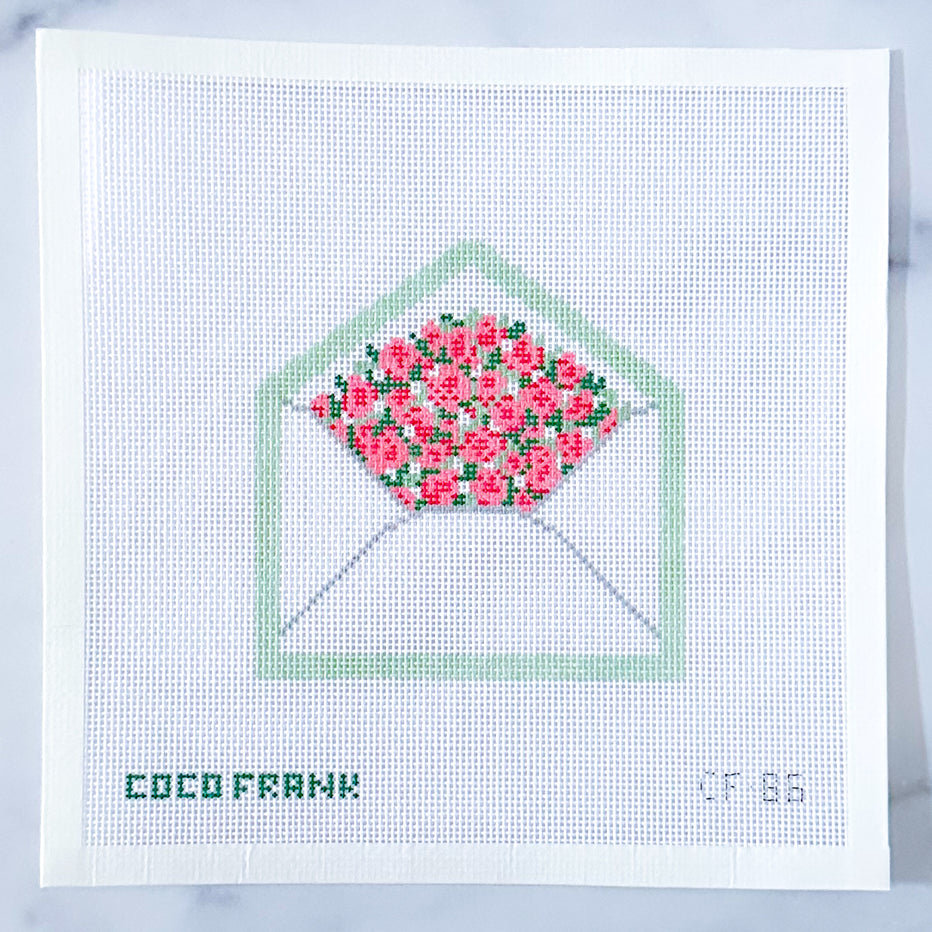 Love Letter Green Needlepoint Canvas 18 Mesh – Coco Frank Studio