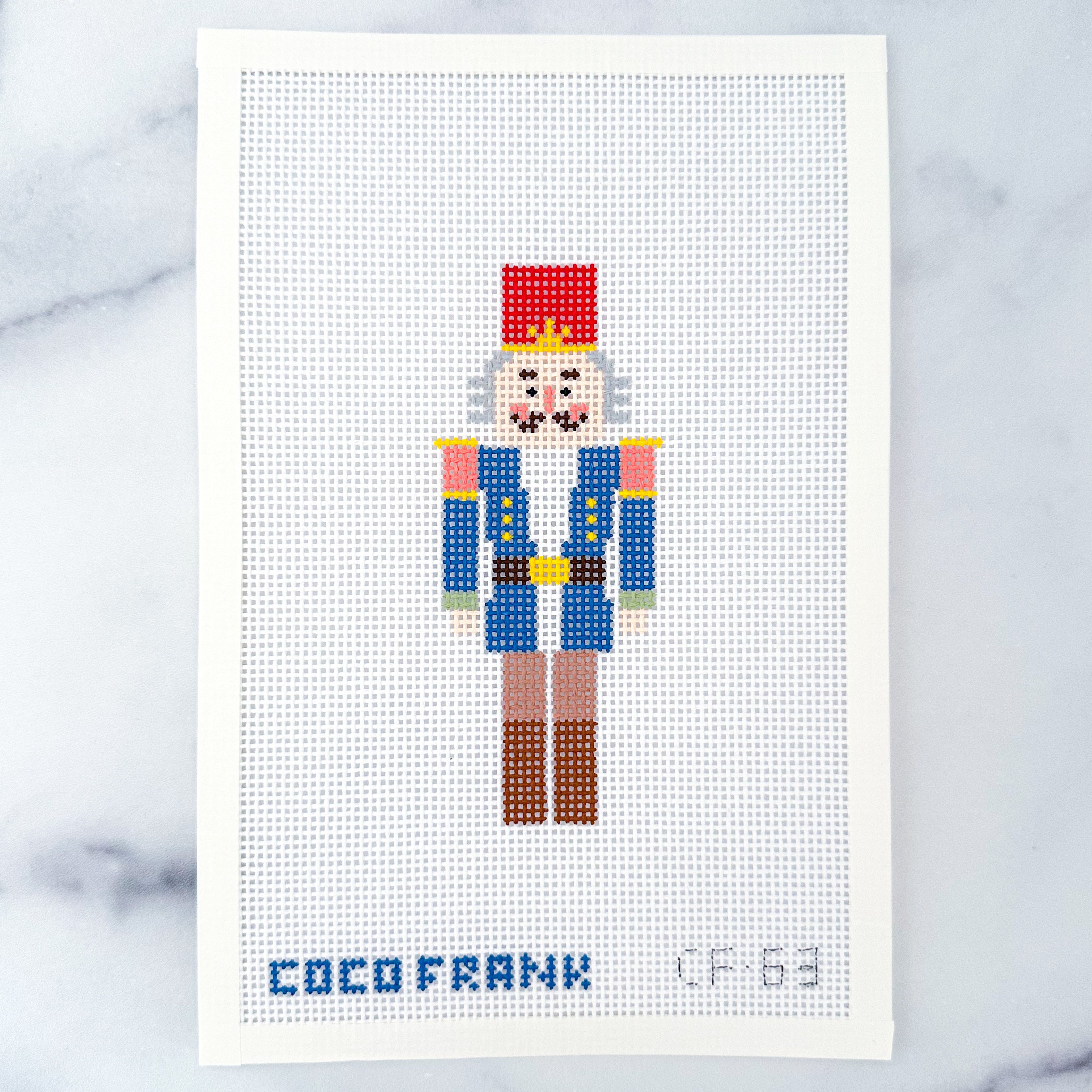 Navy Blue Needlepoint Canvas Kit – Coco Frank Studio