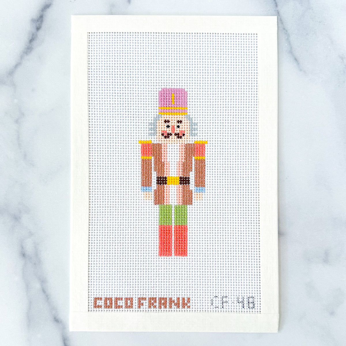 Tan Nutcracker Needlepoint Canvas Kit – Coco Frank Studio