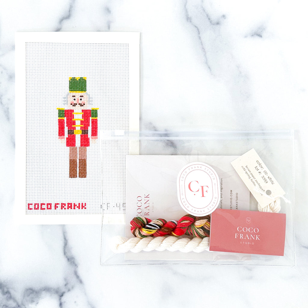 Red Nutcracker Needlepoint Canvas Kit – Coco Frank Studio