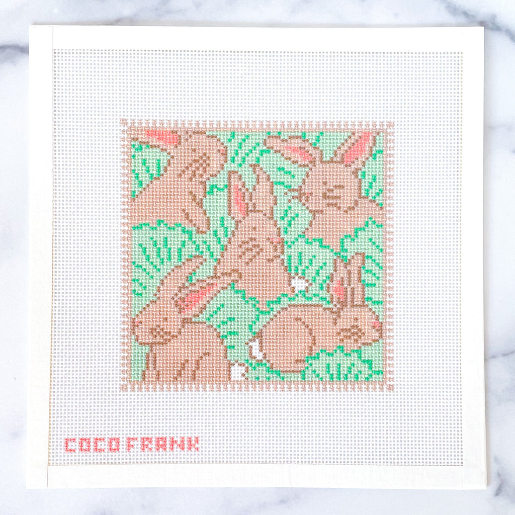 Bunnies Needlepoint Canvas – Coco Frank Studio