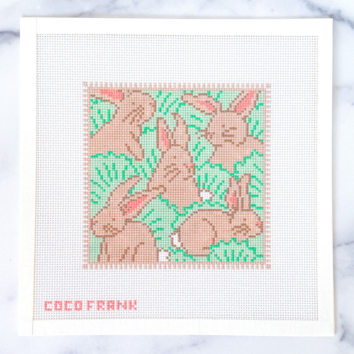 Bunnies Needlepoint Canvas – Coco Frank Studio
