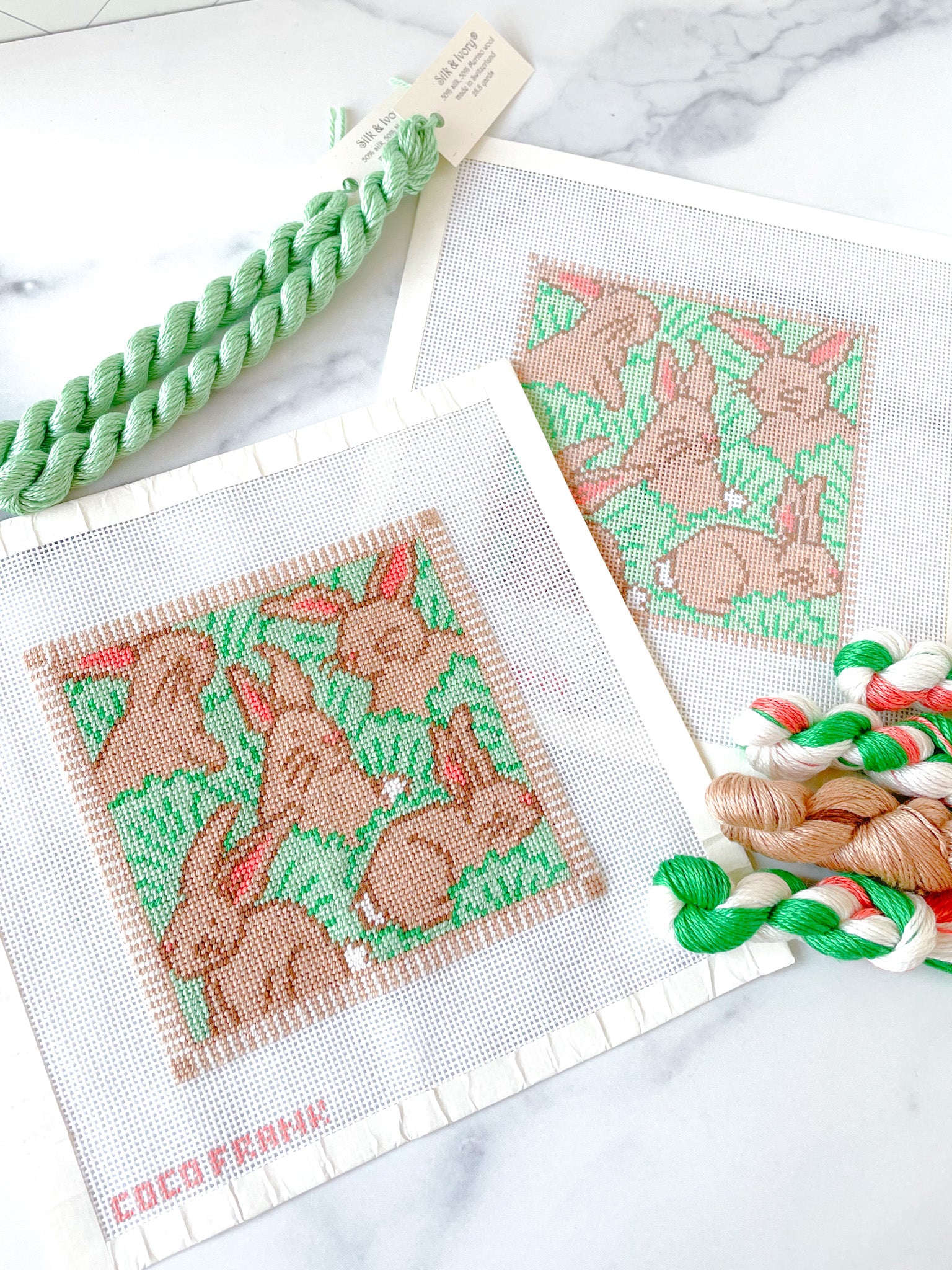 Bunnies Needlepoint Canvas – Coco Frank Studio