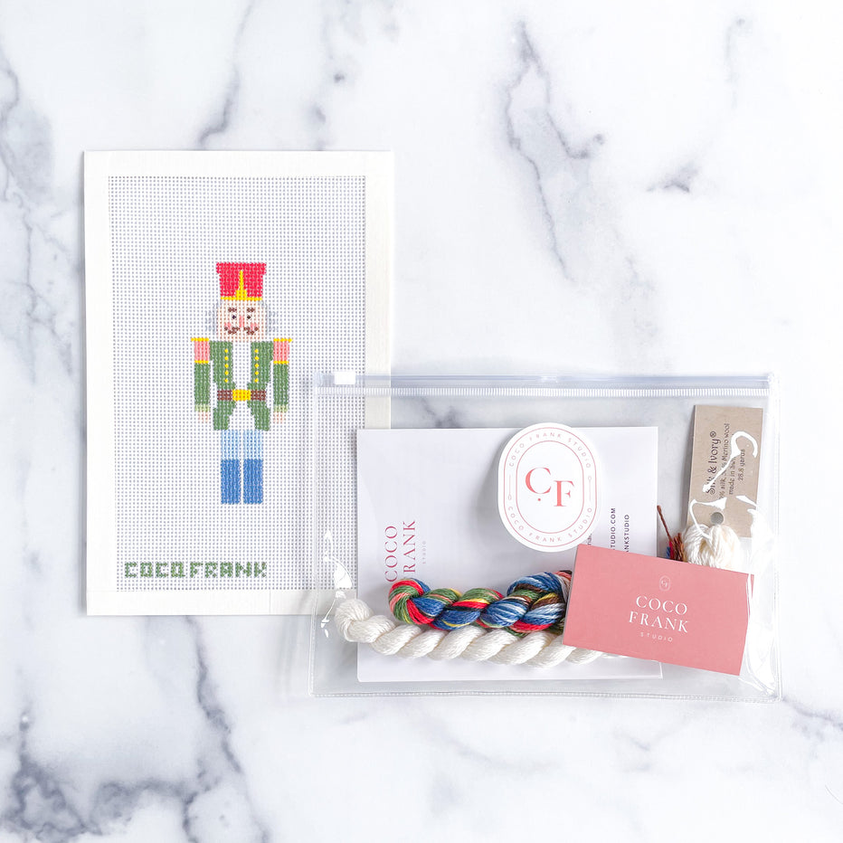 Green Nutcracker Needlepoint Canvas Kit – Coco Frank Studio