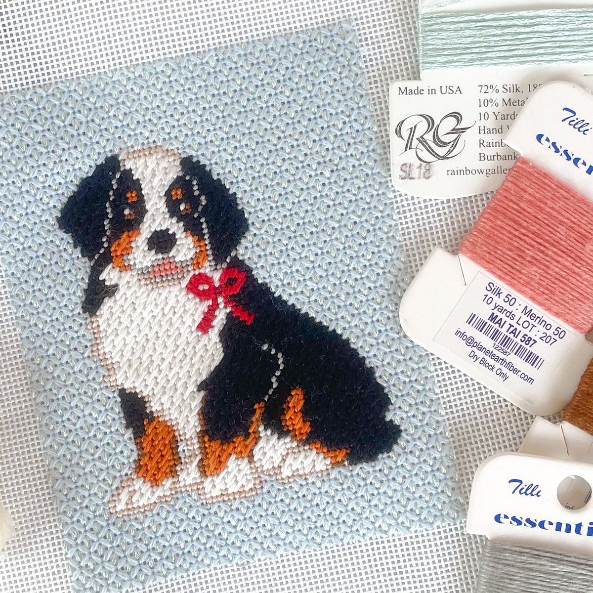 Bernese Mountain Dog Needlepoint Canvas – Coco Frank Studio