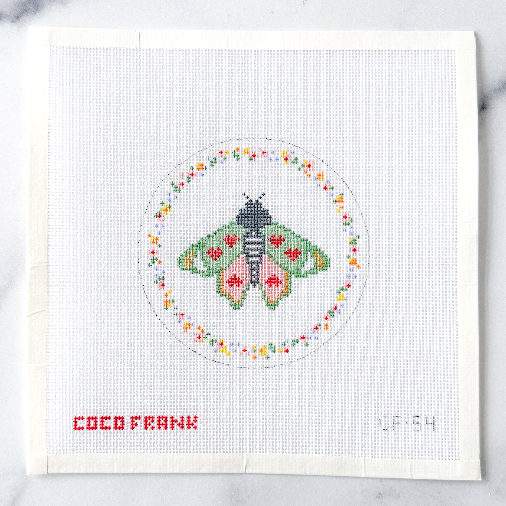 Love Bug Moth Needlepoint Canvas 18 Mesh – Coco Frank Studio