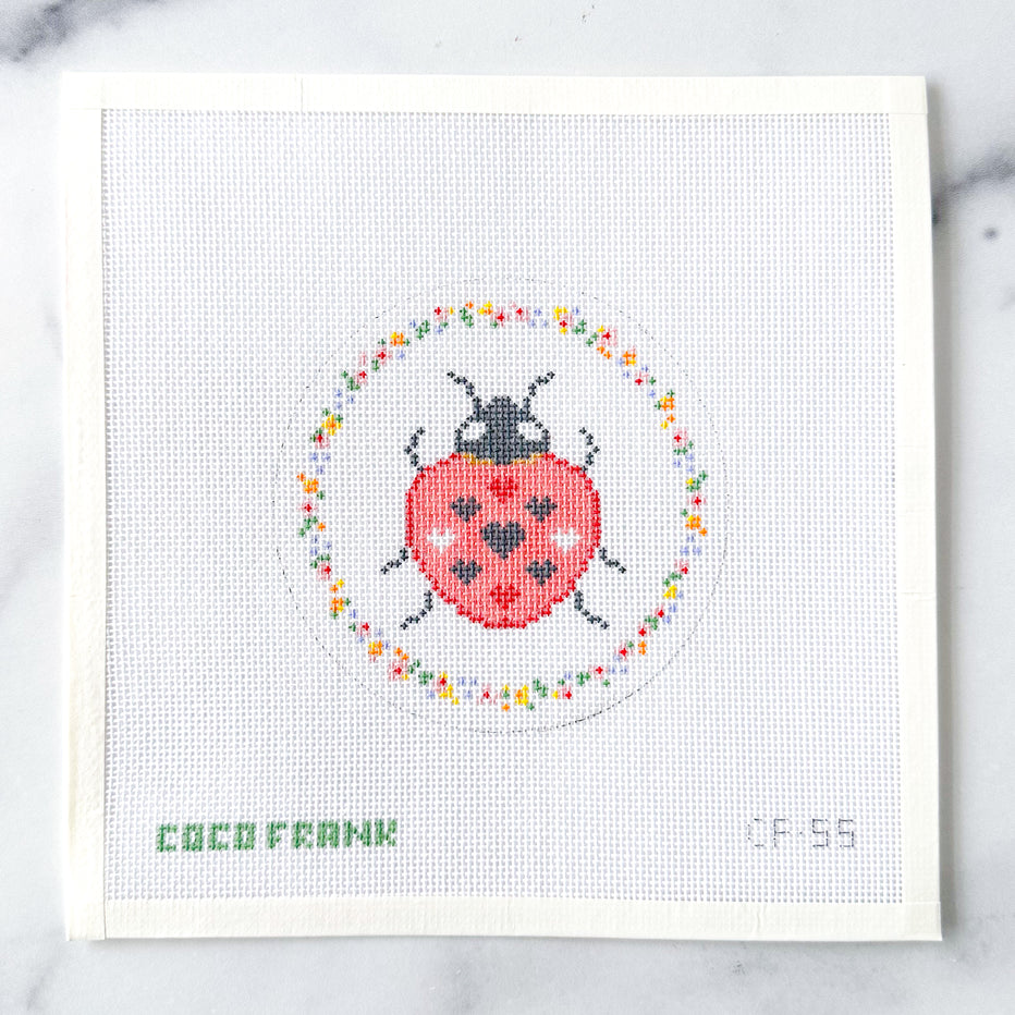Love Bug Ladybug Needlepoint Canvas 18 Mesh – Coco Frank Studio