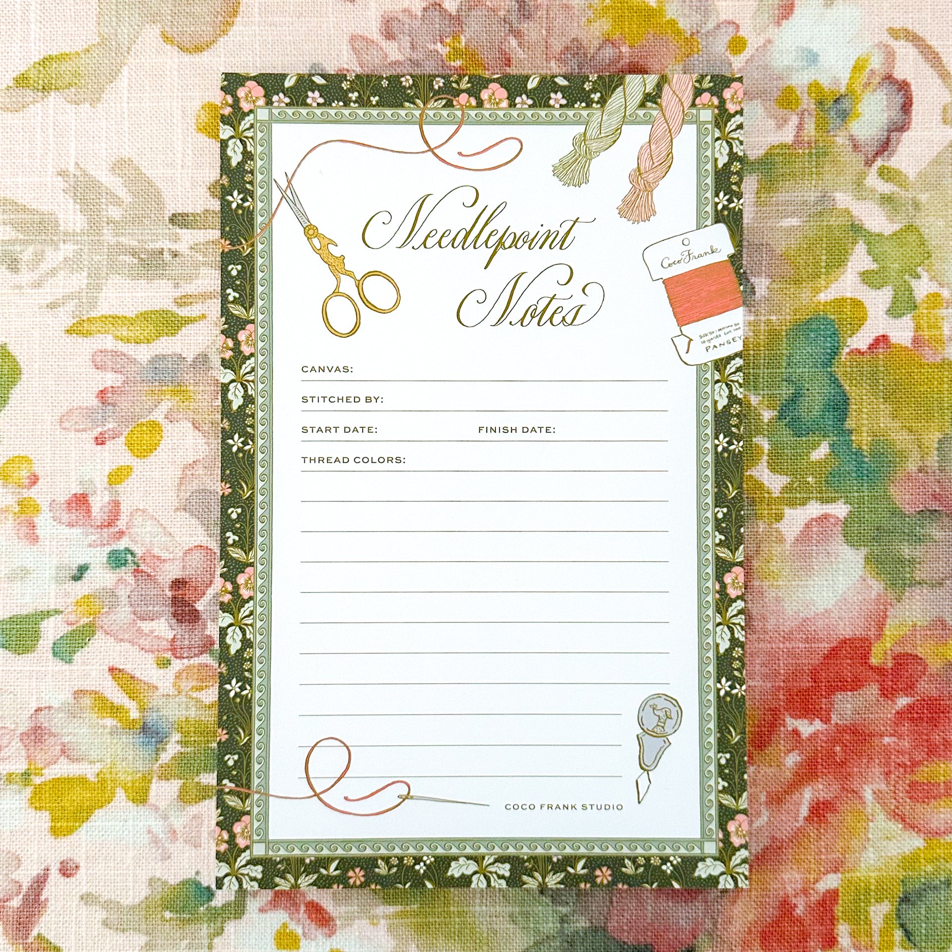 Needlepoint Notepad – Coco Frank Studio