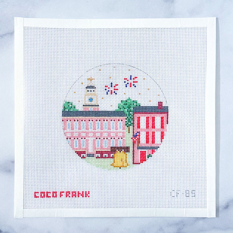 Philadelphia Pennsylvania Needlepoint Canvas 18 Mesh – Coco Frank Studio