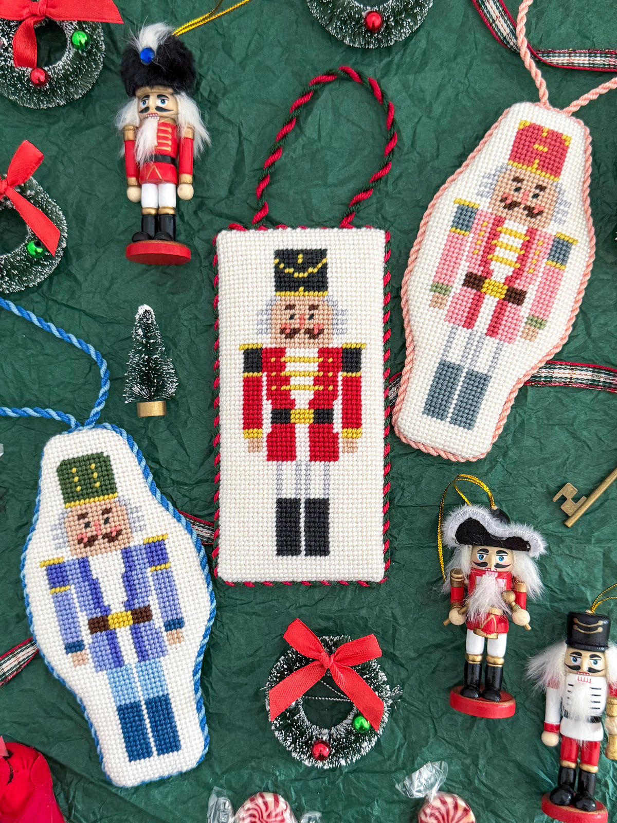 Classic Red Nutcracker Needlepoint Canvas Kit – Coco Frank Studio