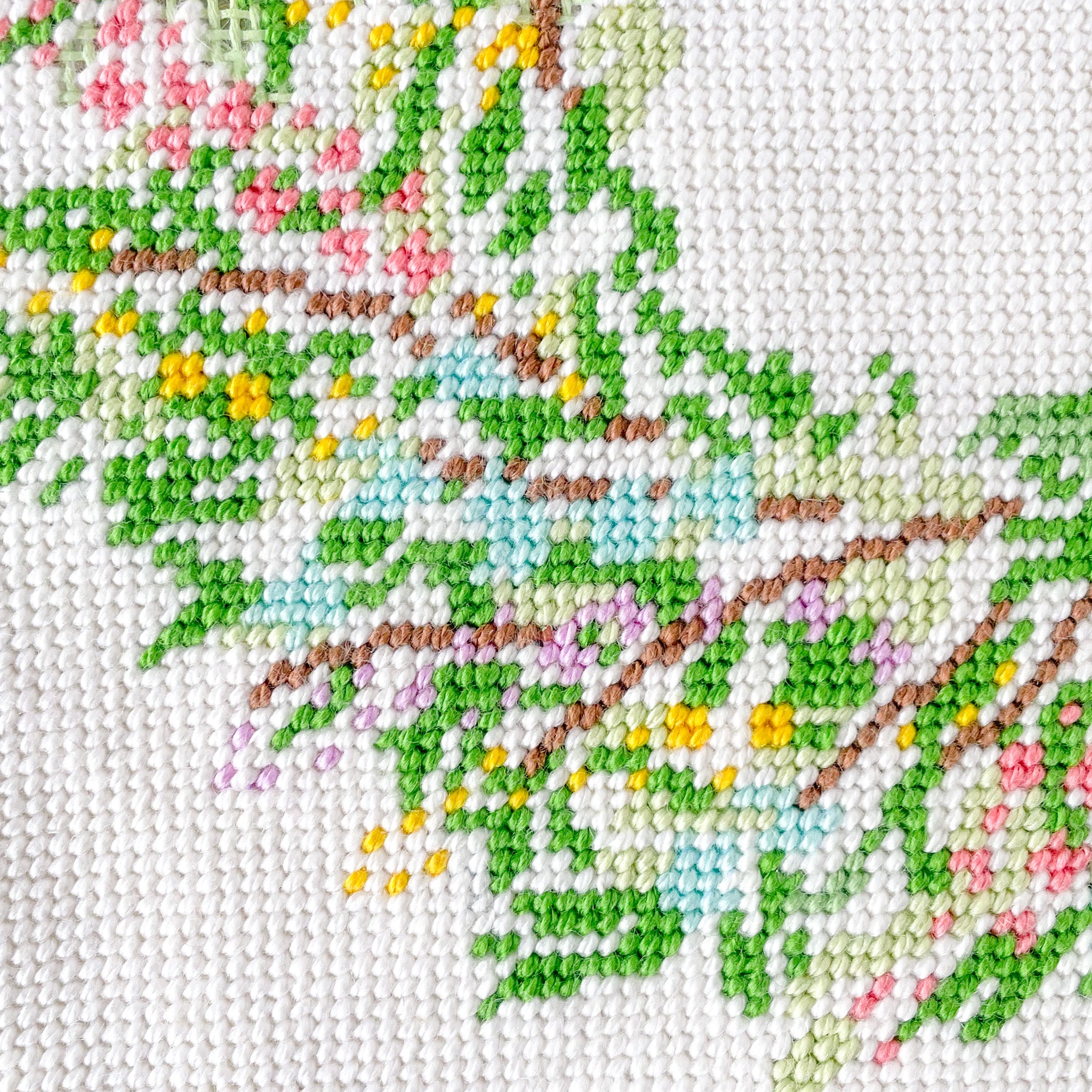 Floral Wreath Needlepoint Canvas Kit – Coco Frank Studio