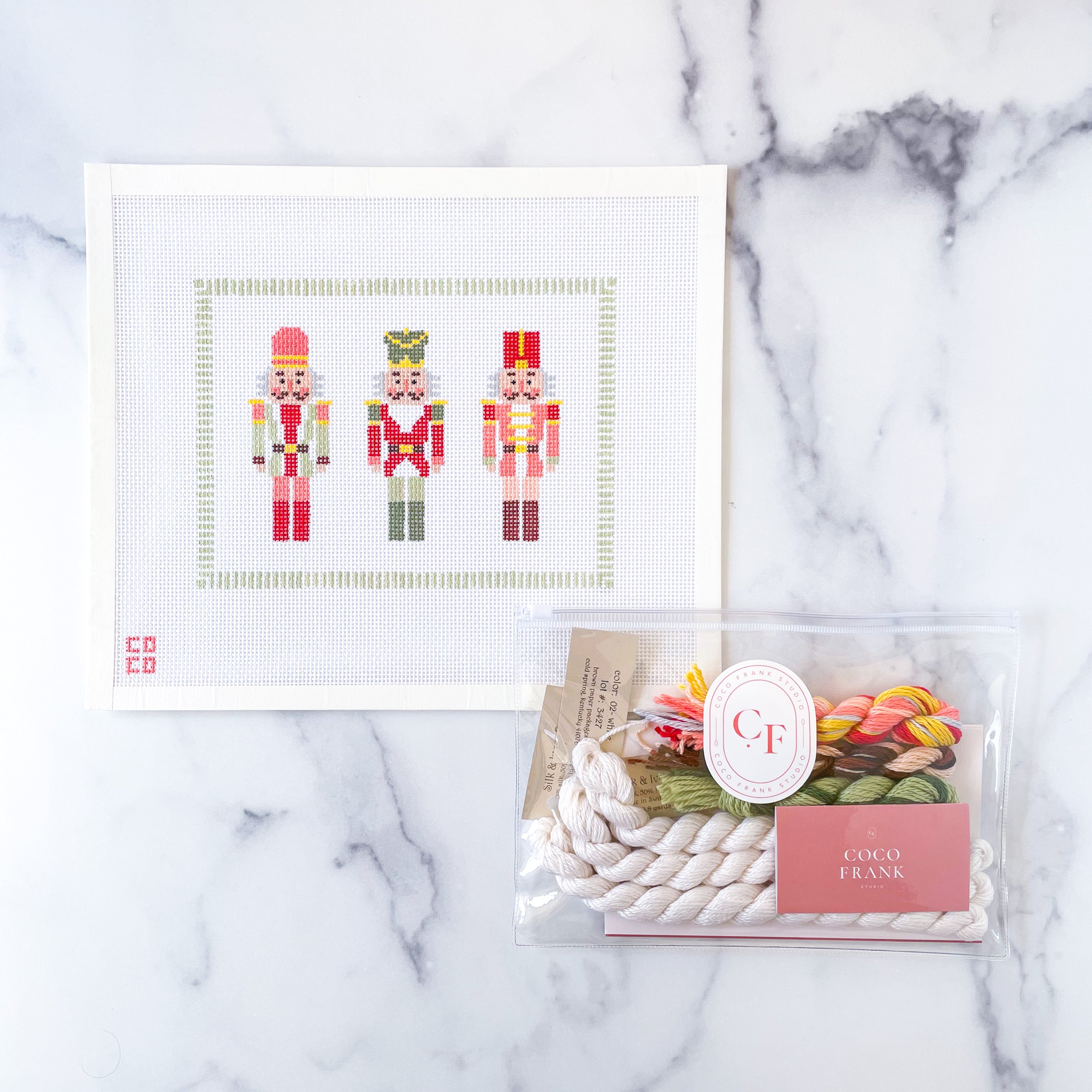 Nutcrackers Needlepoint Canvas Kit – Coco Frank Studio